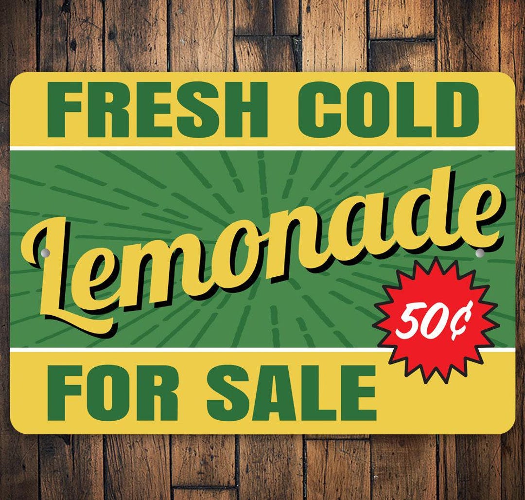 Fresh Cold Lemonade Sign, Lemonade Signs, Lemonade Stand, Sign for ...