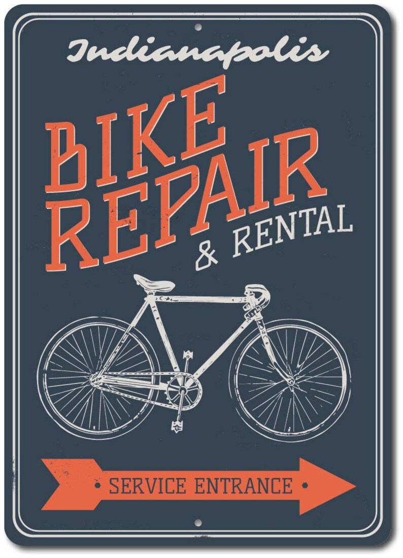 Bike Repair Sign Bike Rental Sign Bicycle Wall Decor | Etsy
