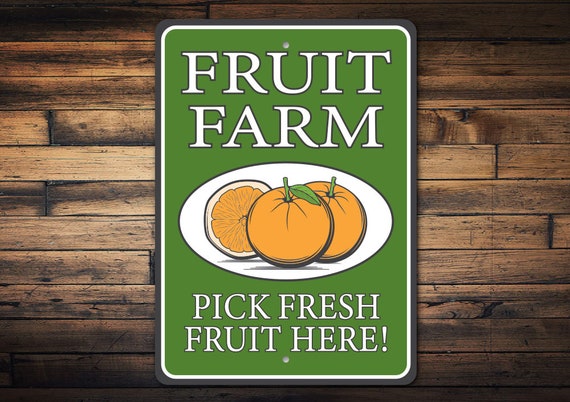 Fruit Farm Sign Fruit Growing Sign Fruit Garden Sign Fruit | Etsy