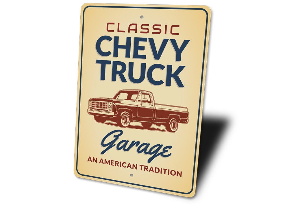 Wall Décor Home & Living Chevy Decor Garage Decor Truck Man Dad Signs ...