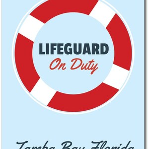 Lifeguard Sign, Lifeguard Gift, Custom Pool Sign, Life Preserver Sign ...