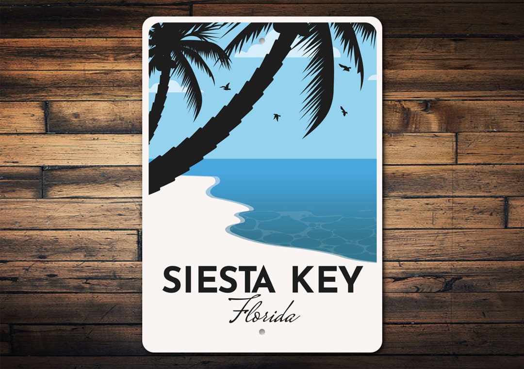 Siesta Key Florida Sign, Custom Beach Sign, Sarasota Florida, Beach ...