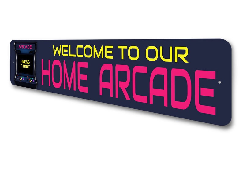 Welcome to Our Arcade Sign Arcade Signs Gaming Lover Gift | Etsy
