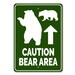 Caution Bear Area Sign Bear Caution Sign Caution Sign Bear - Etsy