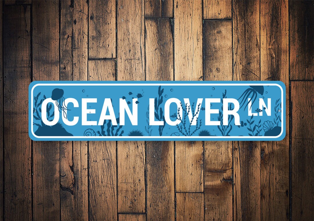 Ocean Lover Lane Sign, Custom Street Sign, Personalized Sign, Ocean ...
