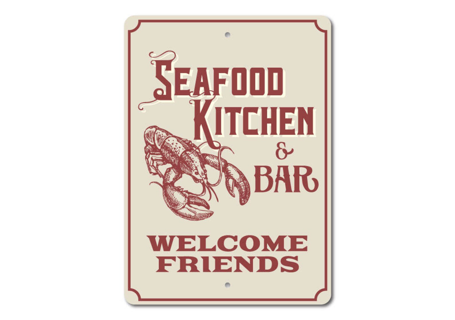 Seafood Kitchen Sign Kitchen Bar Sign Seafood Lover Sign - Etsy