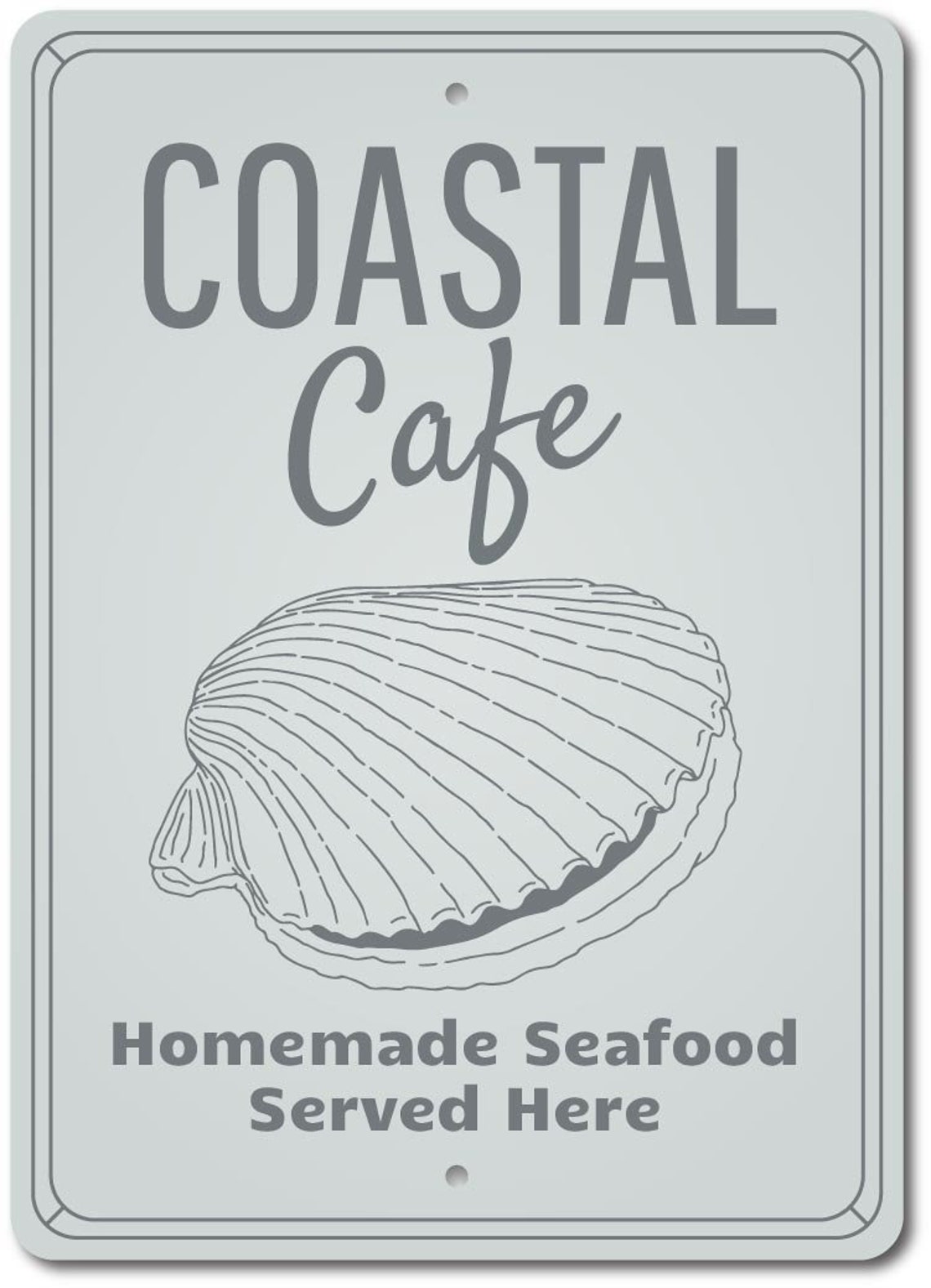 Coastal Cafe Sign Coastal Cafe Decor Beach Shell Decor - Etsy