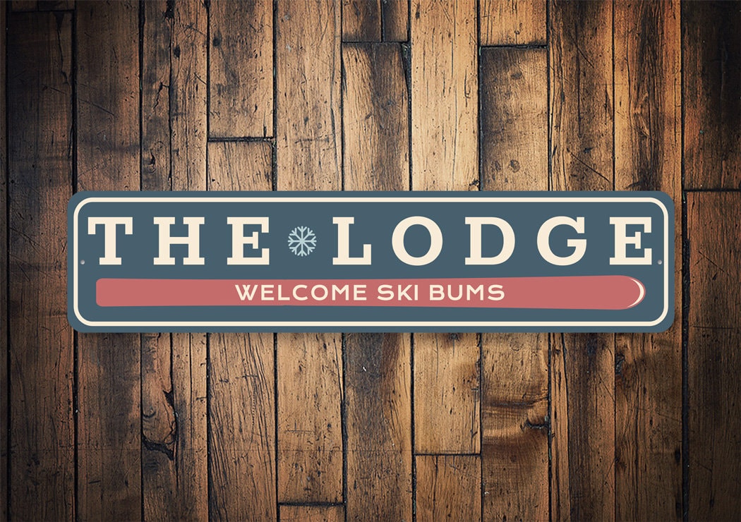 The Lodge Sign Custom Lodge Sign Sign for Skiing Lodge Ski - Etsy