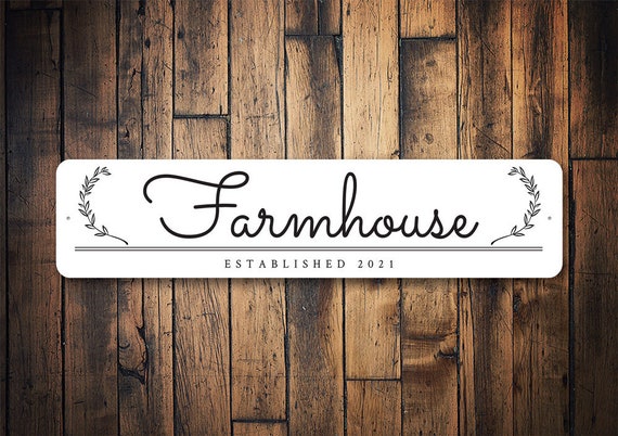 Farmhouse Est Date Farm Est Date Farming Decor Decor for | Etsy