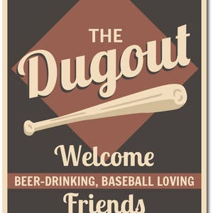 Dugout Sign, Dugout Decor, Baseball Man Cave Sign, Baseball Bat Sign ...