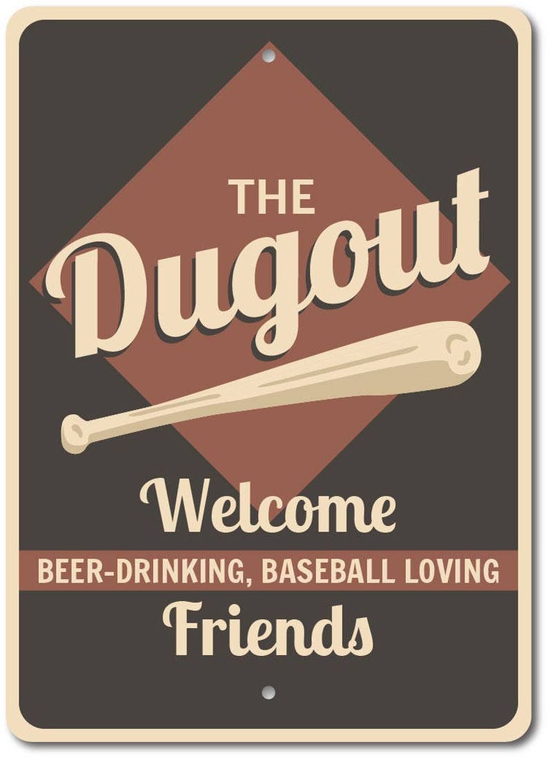 Dugout Sign Dugout Decor Baseball Man Cave Sign Baseball | Etsy