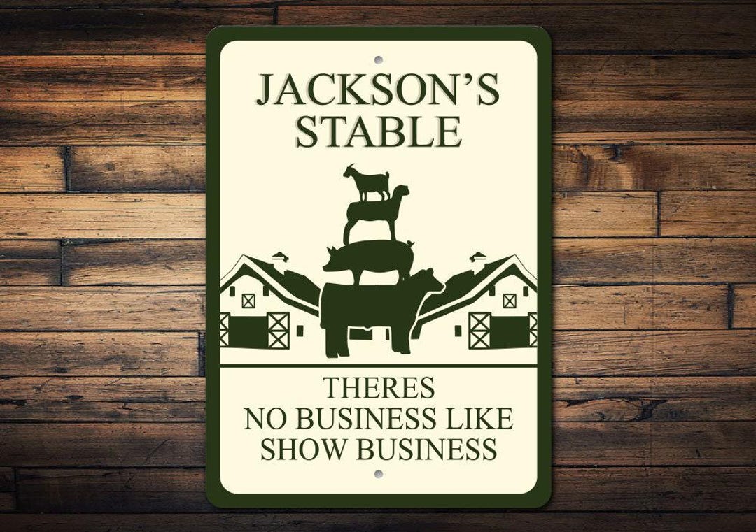 Custom Horse Barn Sign, Horse Stable Sign, Animal Stable, Showroom Sign ...