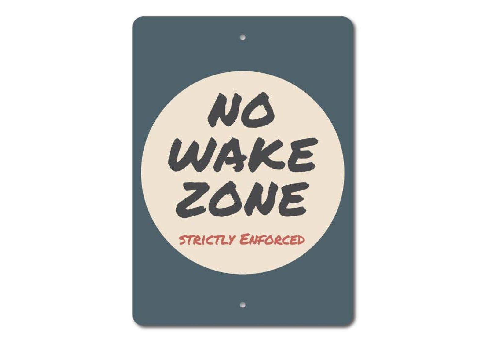 No Wake Zone Metal Sign, Lake Rules Sign, Dock Safety Sign, Boating ...
