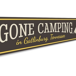 Gone Camping Sign, Campers Retreat Sign, Family Camping Decor, Camping ...
