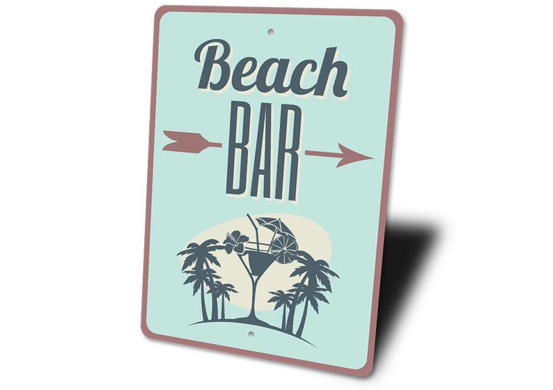 Beach Bar Sign, Beach Drink Decor, Bar Beach Decor, Coast Shop, Beach ...