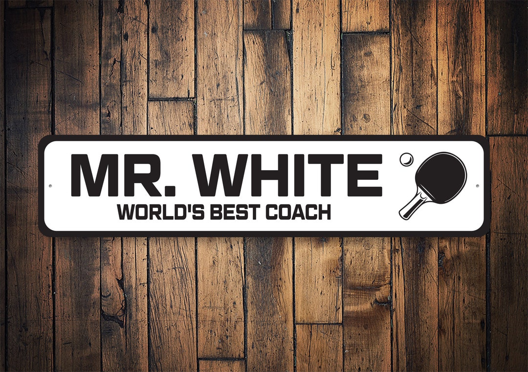 Ping Pong Coach Sign, Ping Pong Teacher, Ping Pong Sign, Ping Pong Room ...