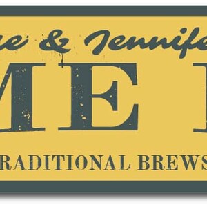 Home Bar Sign, Personalized Bar Sign, Traditional Brew Beer Sign ...