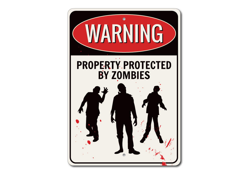 Warning Sign Warning Zombie Sign Metal Zombies Decor | Etsy