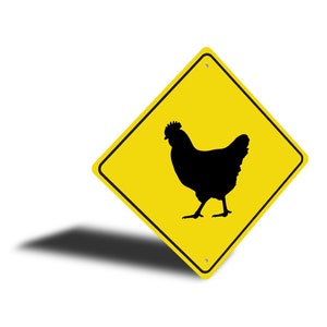 Chicken Crossing Sign Chicken Crossing Hen Crossing Diamond | Etsy