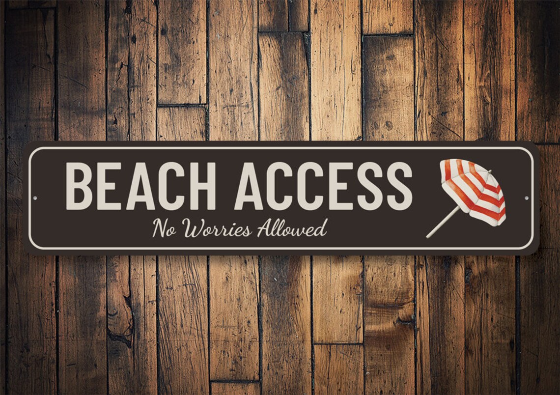 Beach Access Sign Beach Umbrella Sign Beach Access Here - Etsy