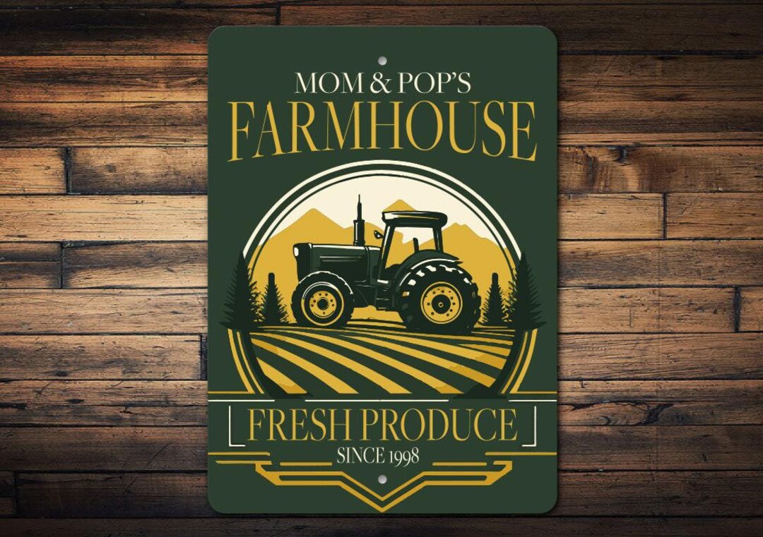Mom and Pops Farmhouse, Farmhouse Sign, Custom Farm Sign, Farming Decor ...