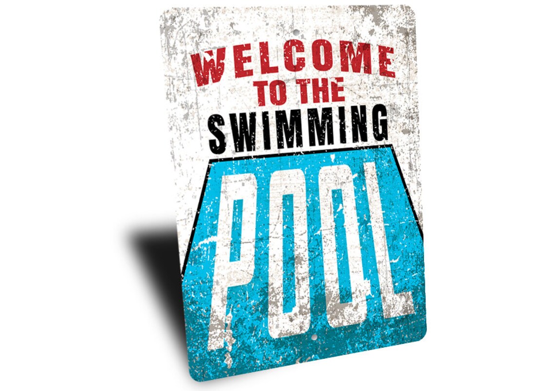 Swimming Pool Sign Vintage Pool Sign Pool Decor Sign Pool | Etsy