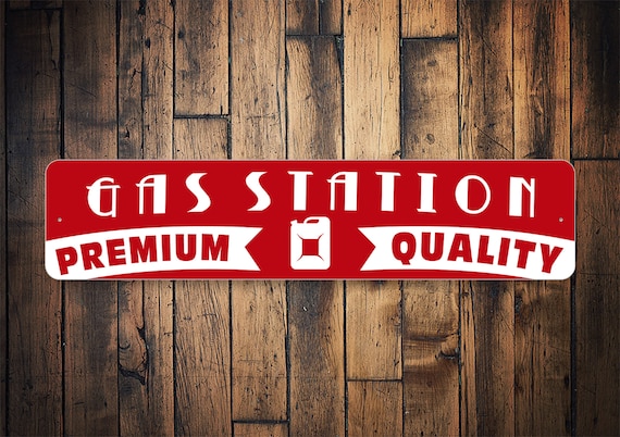 Gas Station Sign Premium Quality Gas Sign Gasoline Gift Gas | Etsy
