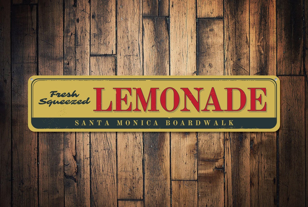 Lemonade Sign, Personalized Boardwalk Fresh Squeezed Lemons Sign ...
