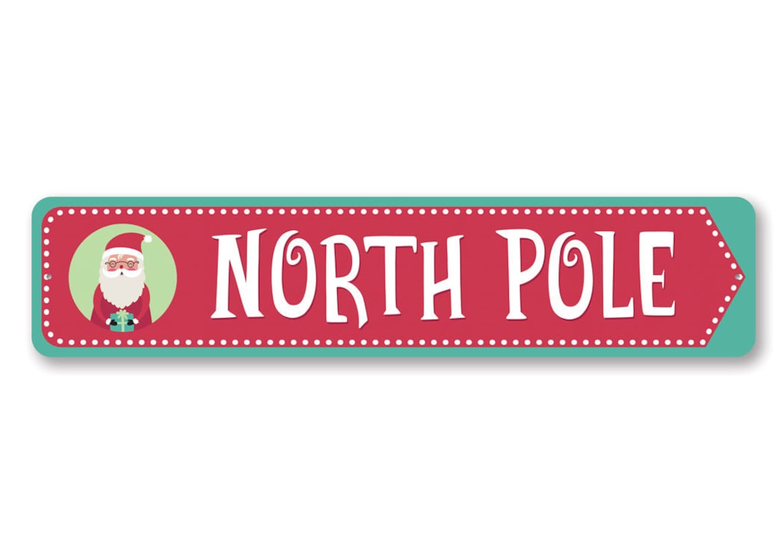 Letrero del Polo Norte Decoración para Santa Polo Norte - Etsy España