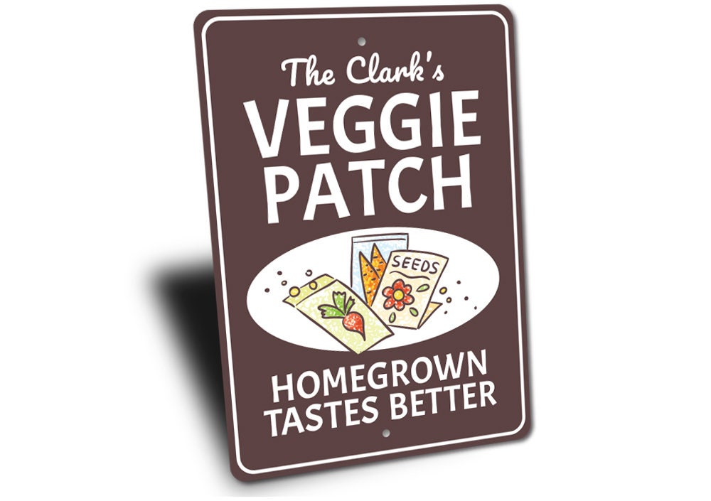 Family Veggie Patch Veggie Garden Sign Homegrown Veggie - Etsy