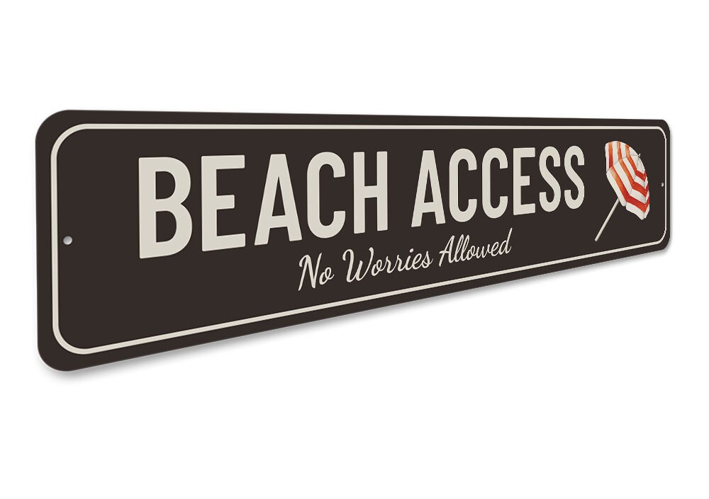Beach Access Sign Beach Umbrella Sign Beach Access Here - Etsy