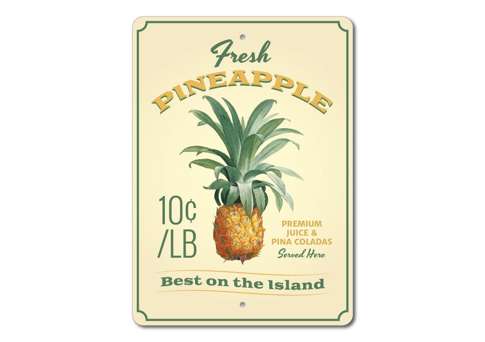 Pineapple Sign Pineapple Decor Fresh Fruit Sign Pineapple - Etsy