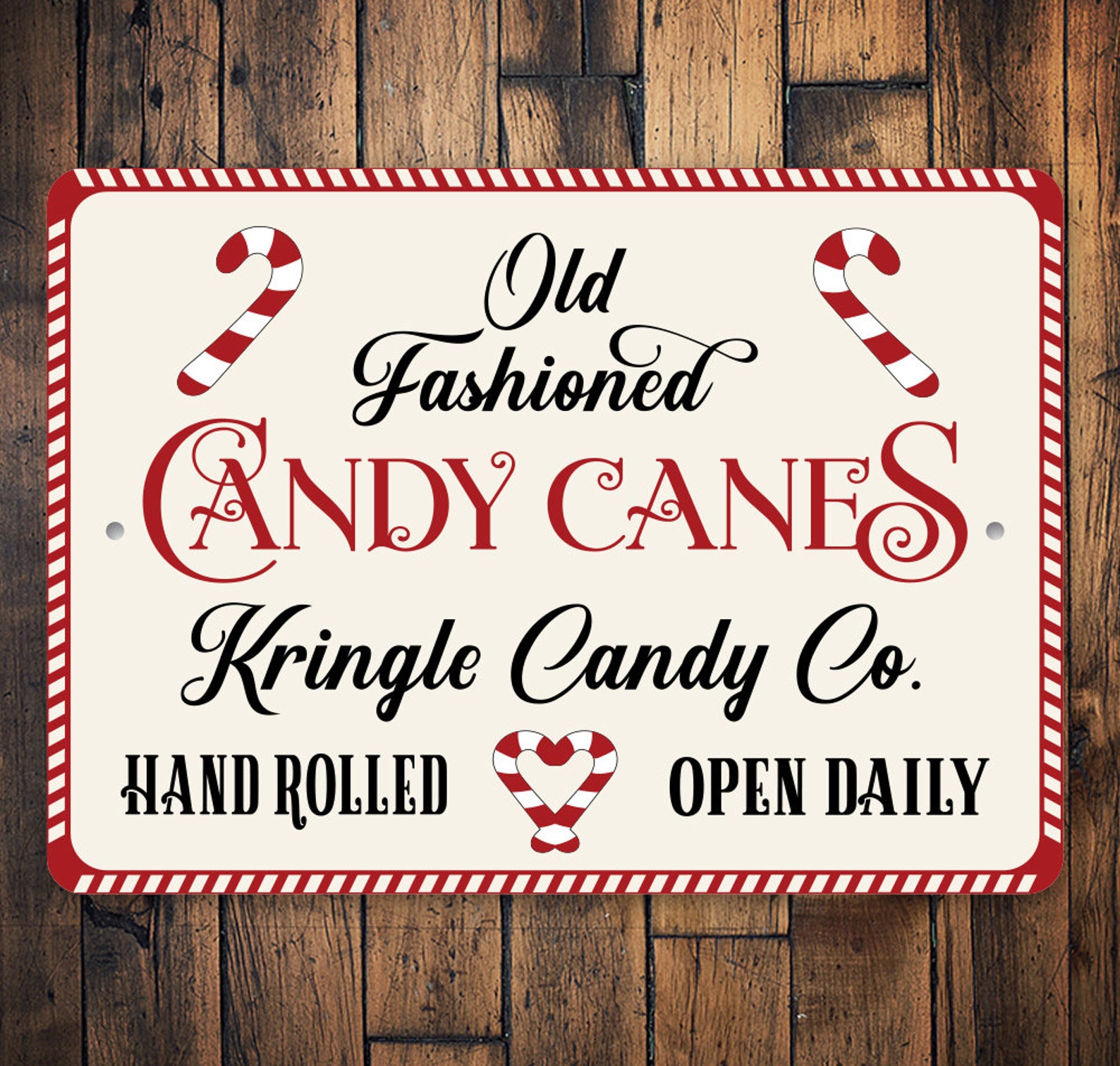 Old Fashion Candy Cane Sign, Candy Cane Sign, Christmas Treat Sign ...