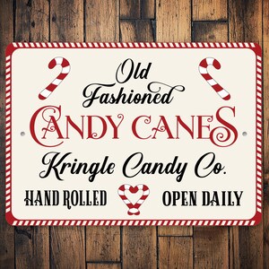 Old Fashion Candy Cane Sign, Candy Cane Sign, Christmas Treat Sign ...