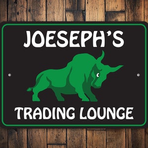 Trader Lounge Sign, Custom Trader Sign, Stock Trading, Trading Stocks ...