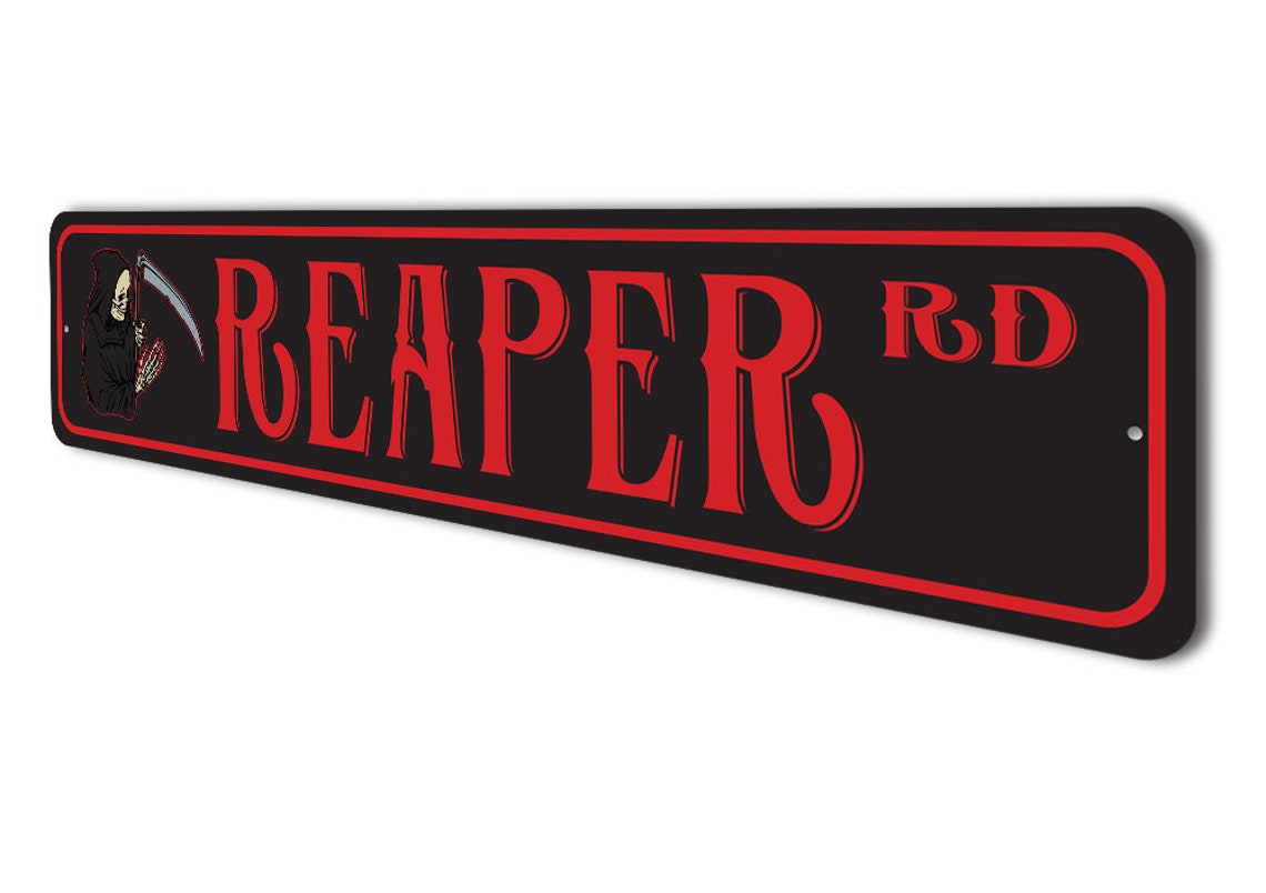 Reaper Road Sign Reaper Decor Grim Reaper Sign Halloween - Etsy UK