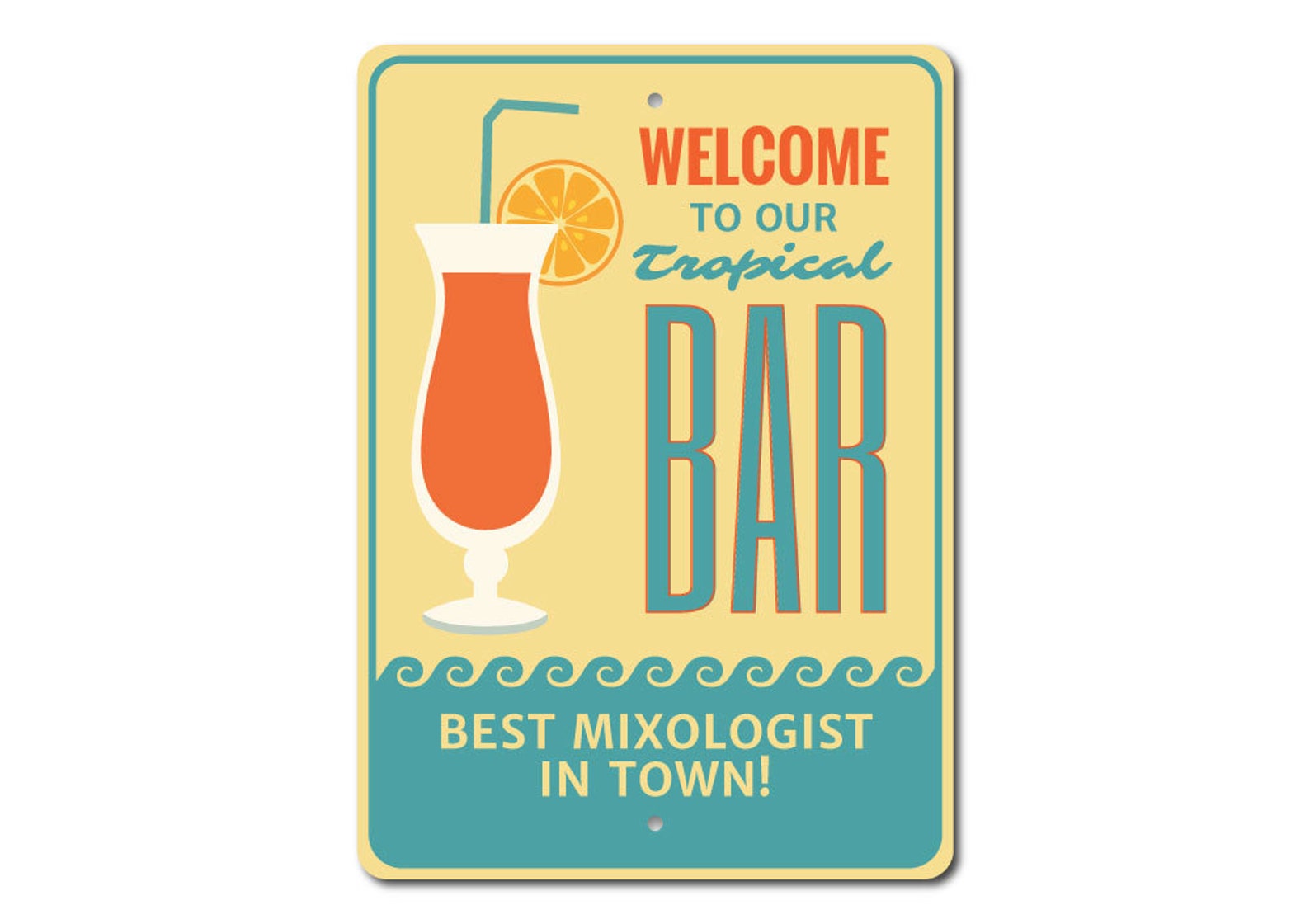 Tropical Bar Decor Welcome Bar Sign Tropical Bar Sign - Etsy