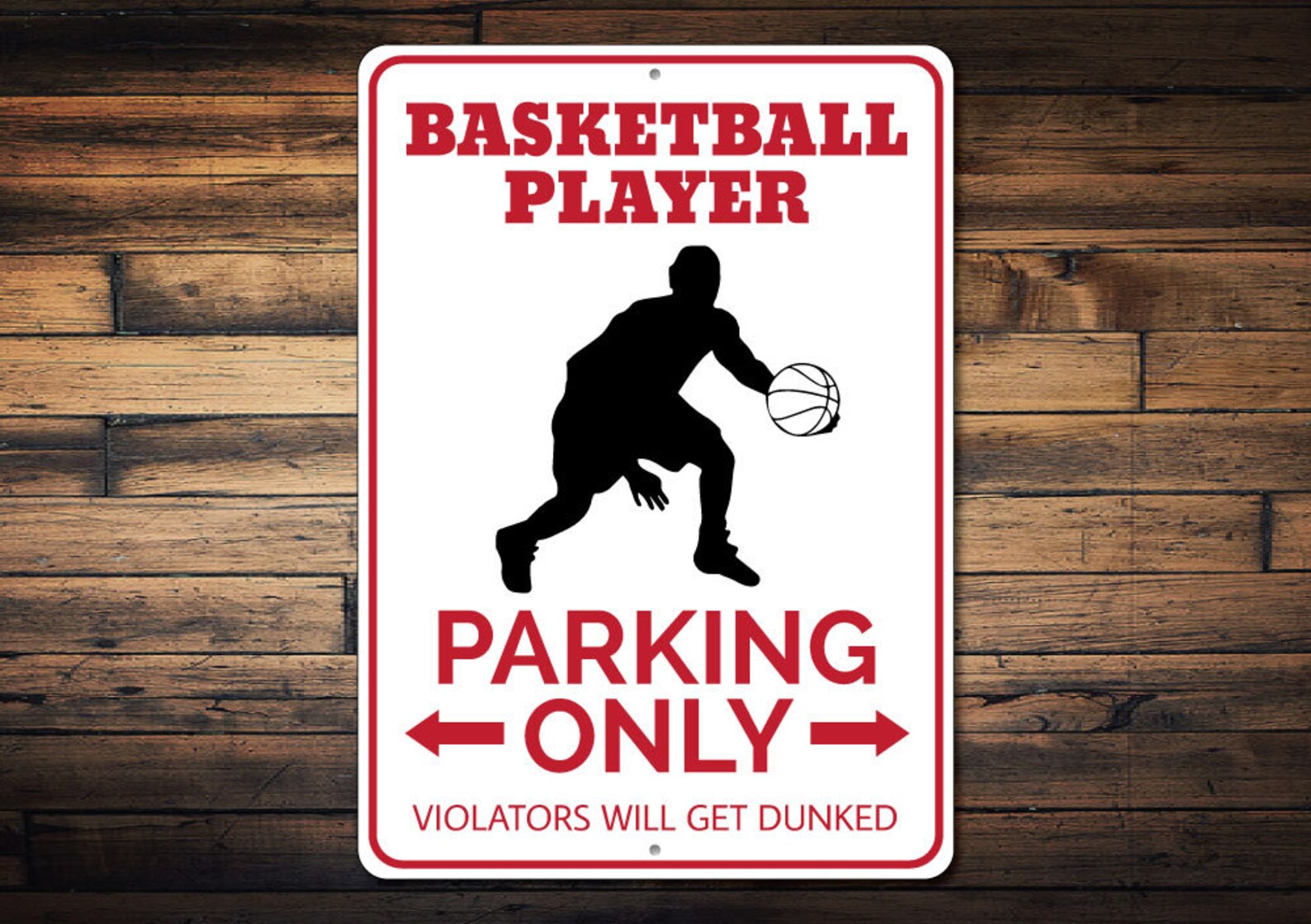 Basketball Player Parking Sign Basketball Sign Sports Lover - Etsy