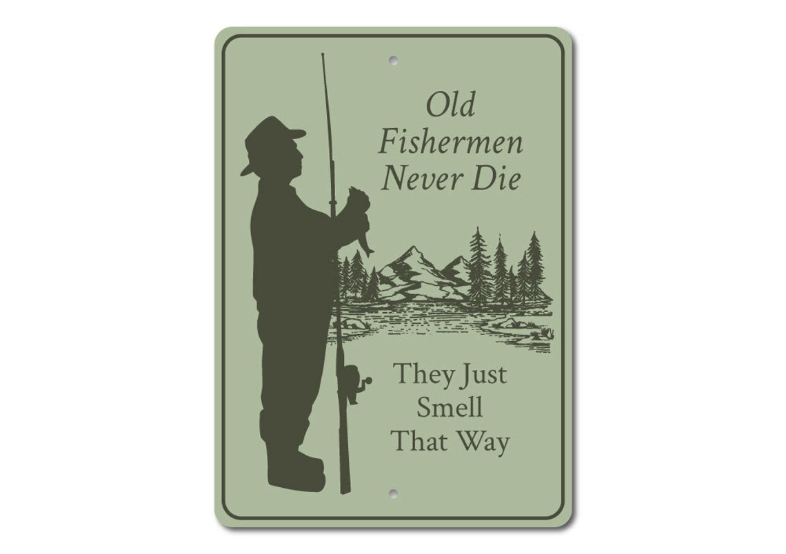 Fisherman Gift Funny Fishing Sign Funny Fishing Gift | Etsy