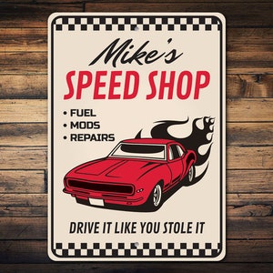 Speed Shop Sign, Hot Rod Shops, Hot Rod Decor, Grandpas Hot Rod, Decor ...