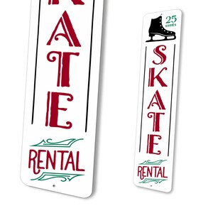Skate Rental Sign, Winter Front Door Sign, Skate Rental Porch Sign ...