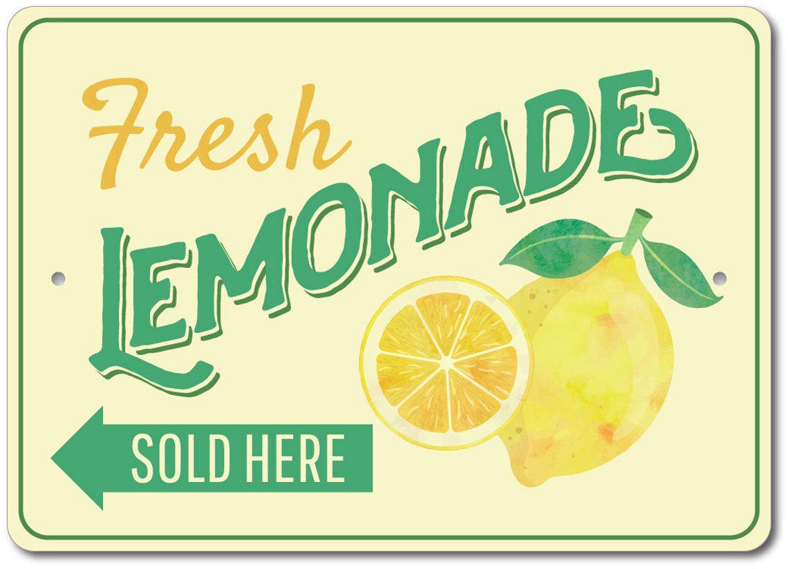 Fresh Lemonade Sign Lemon Decor Lemonade Decor Lemon Lover - Etsy