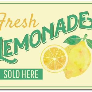 Fresh Lemonade Sign, Lemon Decor, Lemonade Decor, Lemon Lover Gift ...