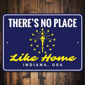 Indianapolis Signs, Metal Indiana Sign, Indy Decor, Indiana Gift Decor ...