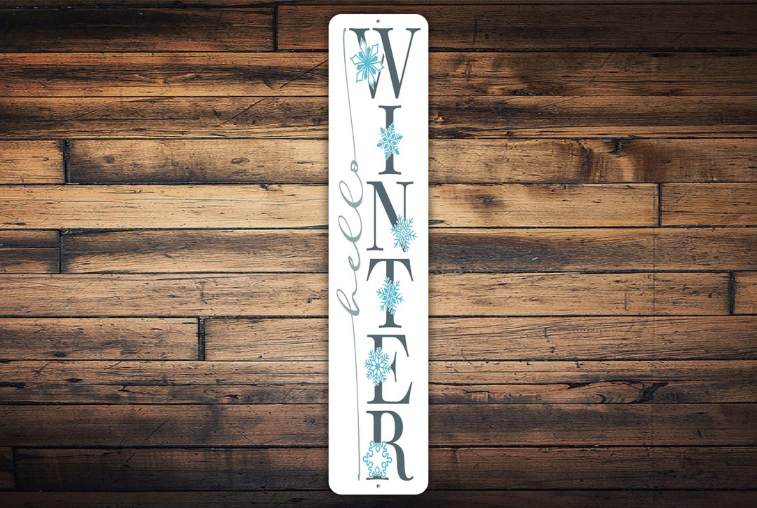 Hello Winter Sign, Front Porch Winter Sign, Farmhouse Winter Decor ...