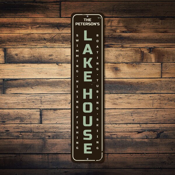 Vertical Lake Sign - Etsy