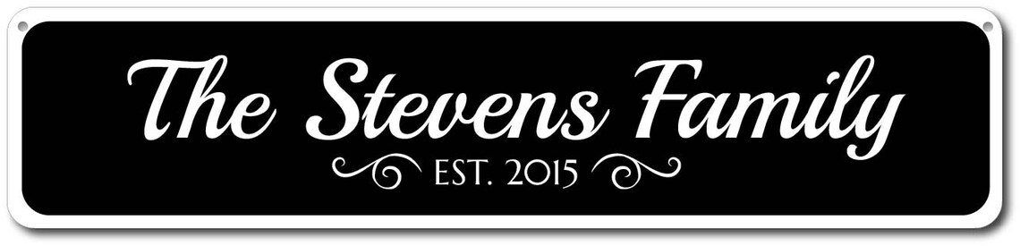Family Est. Date Sign Personalized Established Date Last Name | Etsy
