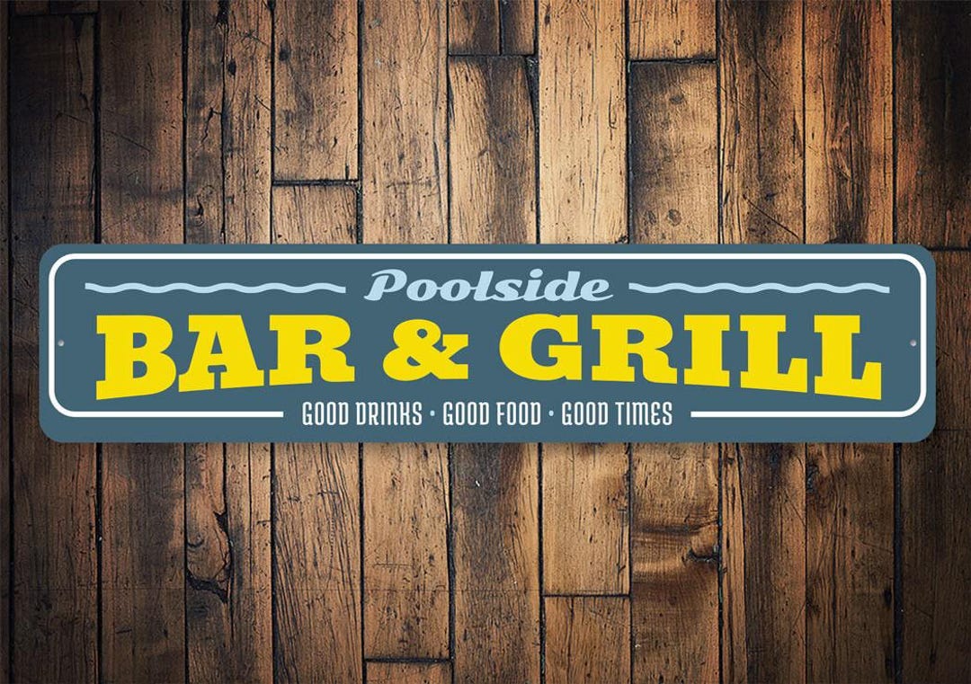 Poolside Bar and Grill, Poolside, Pool Lover Gift, Poolside Decor ...