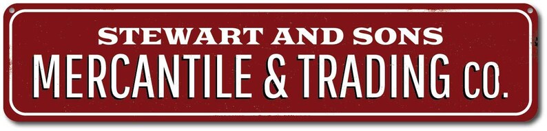 Mercantile & Trading Co, Sign, Personalized Company Store Sign, Custom ...