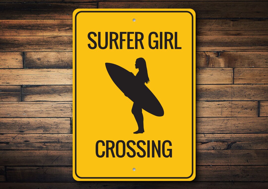Surfer Girls Sign, Surfing Girl Sign, Surfers, Surf Decoration, Surfer ...